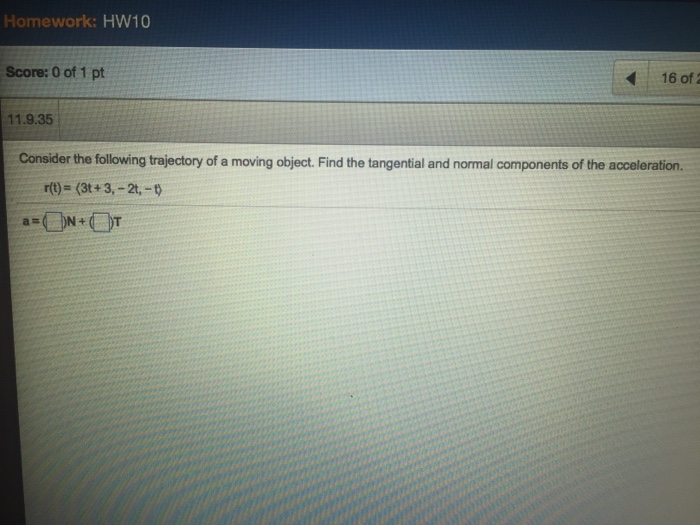 Solved Consider The Following Trajectory Of A Moving Object