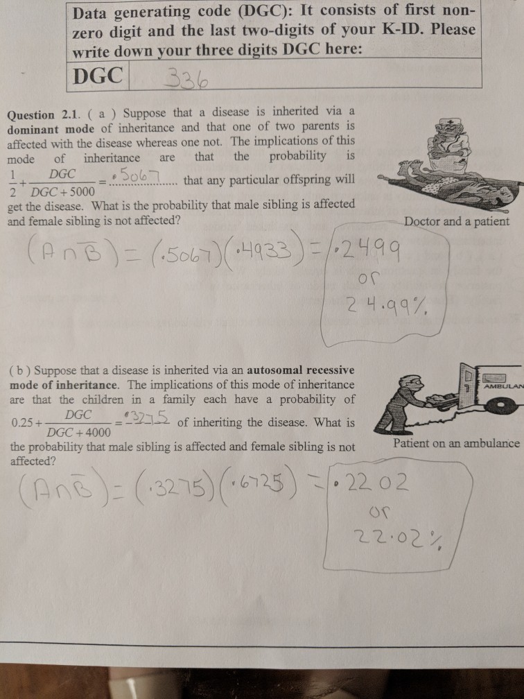Data generating code (DGC): It consists of first non- | Chegg.com