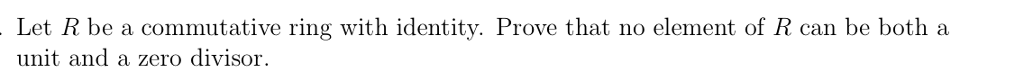 Solved Let R Be A Commutative Ring With Identity Prove That
