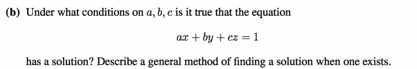 Solved Under what conditions on a, b, c is it true that the | Chegg.com