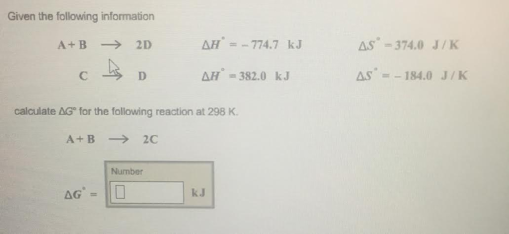 Solved Given the following information Calculate | Chegg.com