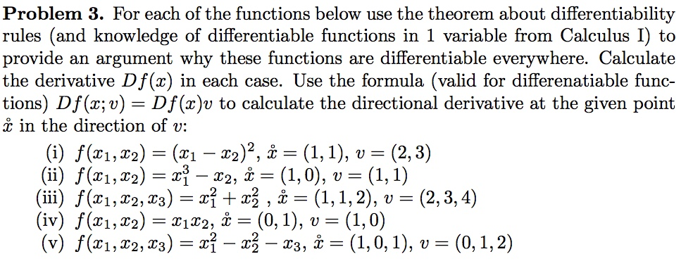 Solved For each of the functions below use the theorem about | Chegg.com