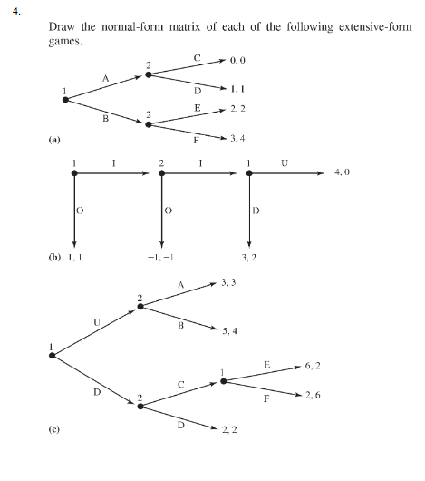 Solved 4. Draw the normal-form matrix of each of the | Chegg.com
