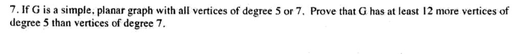 Solved 7. If G is a simple, planar graph with all vertices | Chegg.com