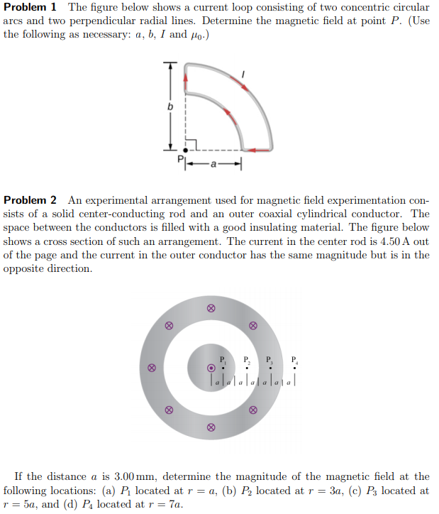 Solved Problem 1 The figure below shows a current loop | Chegg.com