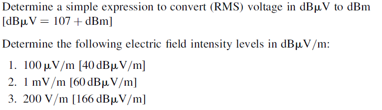 Solved Determine a simple expression to convert (RMS) | Chegg.com