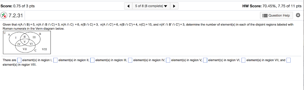 Solved Given that n(A intersection B) = 5, n(A intersection | Chegg.com