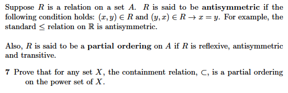 Solved Suppose R is a relation on a set A. R is said to be | Chegg.com