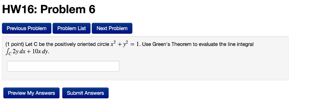 Solved HW16: Problem 6 Previous Problem Problem List Next | Chegg.com Solved HW16: Problem 6 Previous Problem Problem List Next | Chegg.com