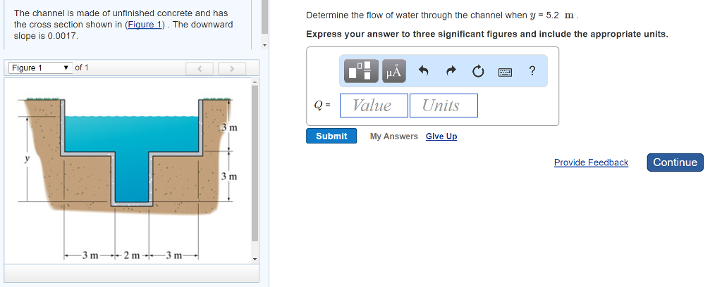 Solved The channel is made of unfinished concrete and has | Chegg.com
