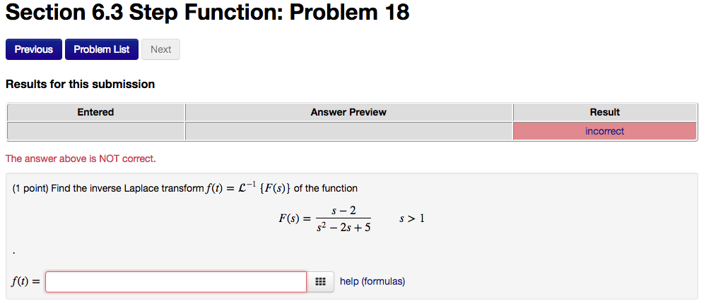 Solved Section 6.3 Step Function: Problem 18 Previous | Chegg.com