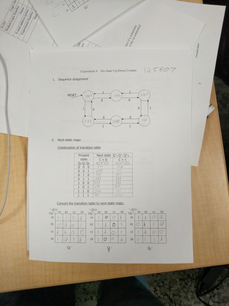 Solved Experiment 4 Six State Ujp Down Counter 607 1 