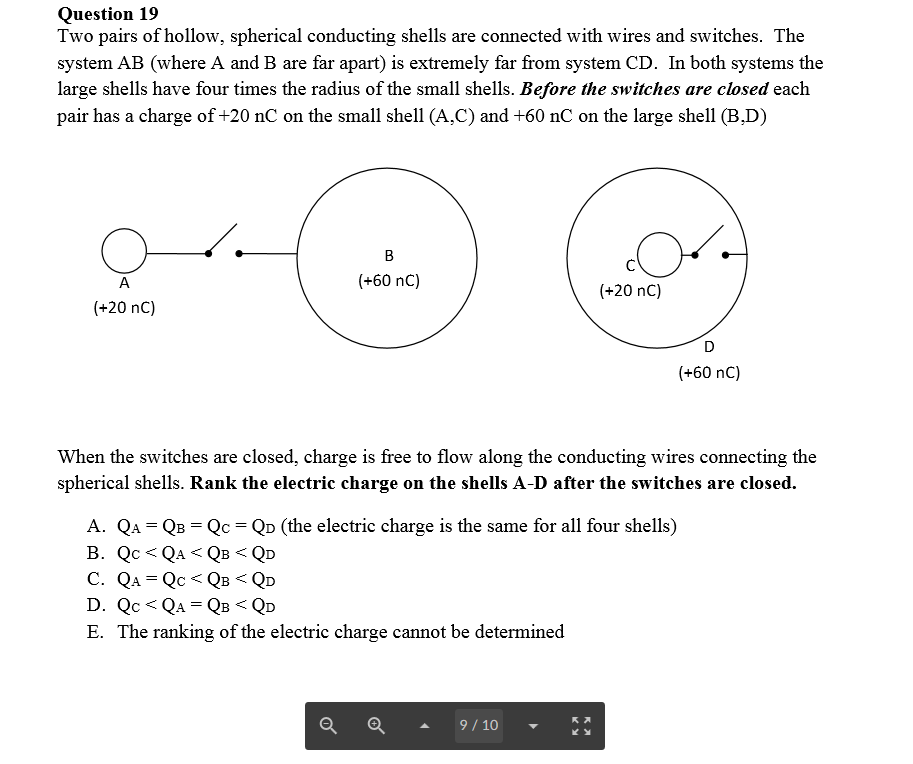 Solved Two pairs of hollow, spherical conducting shells are | Chegg.com