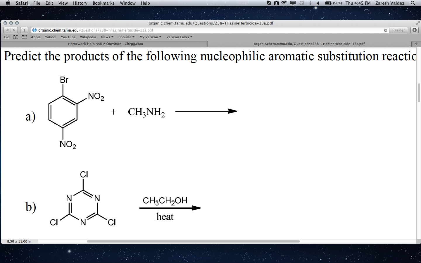 Solved Predict the products of the following nucleophilic | Chegg.com