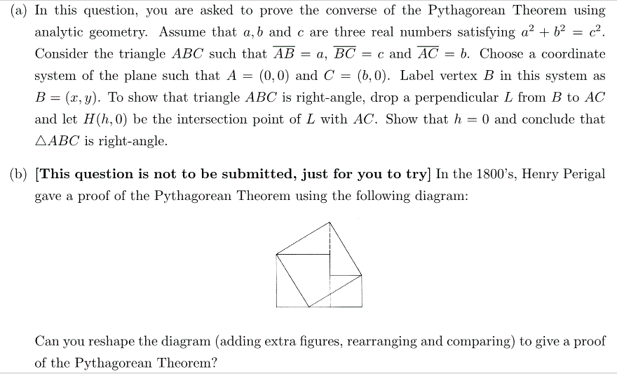 Solved (a) In this question, you are asked to prove the | Chegg.com