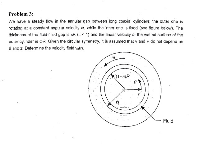We have a steady flow In the annular gap between long | Chegg.com