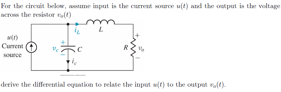 Solved For the circuit below, assume input is the current | Chegg.com