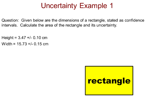 Solved Uncertainty Example 1 Question: Given below are the | Chegg.com