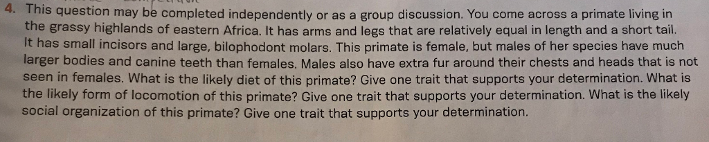 Solved 4. This question may be completed independently or as | Chegg.com