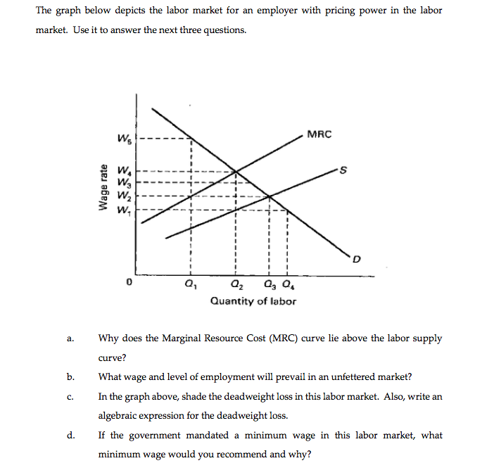 Solved The graph below depicts the labor market for an | Chegg.com