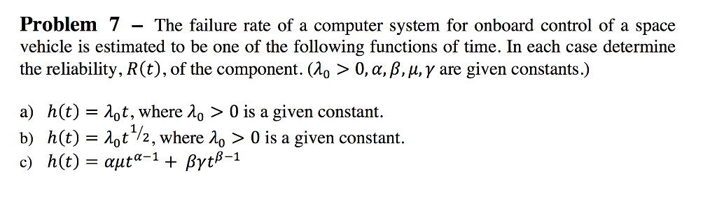 Solved The failure rate of a computer system for onboard | Chegg.com