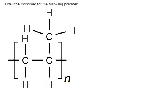 Solved Draw the monomer for the following polymer | Chegg.com