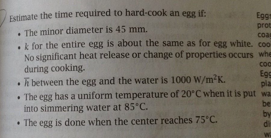 Solved Estimate the time required to hard-cook an egg if: | Chegg.com