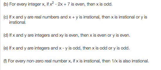 Solved For every integer x, if x^2 - 2x + 7 is even, then x | Chegg.com