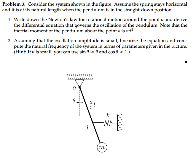 Solved Consider the system shown in the figure. Assume the | Chegg.com