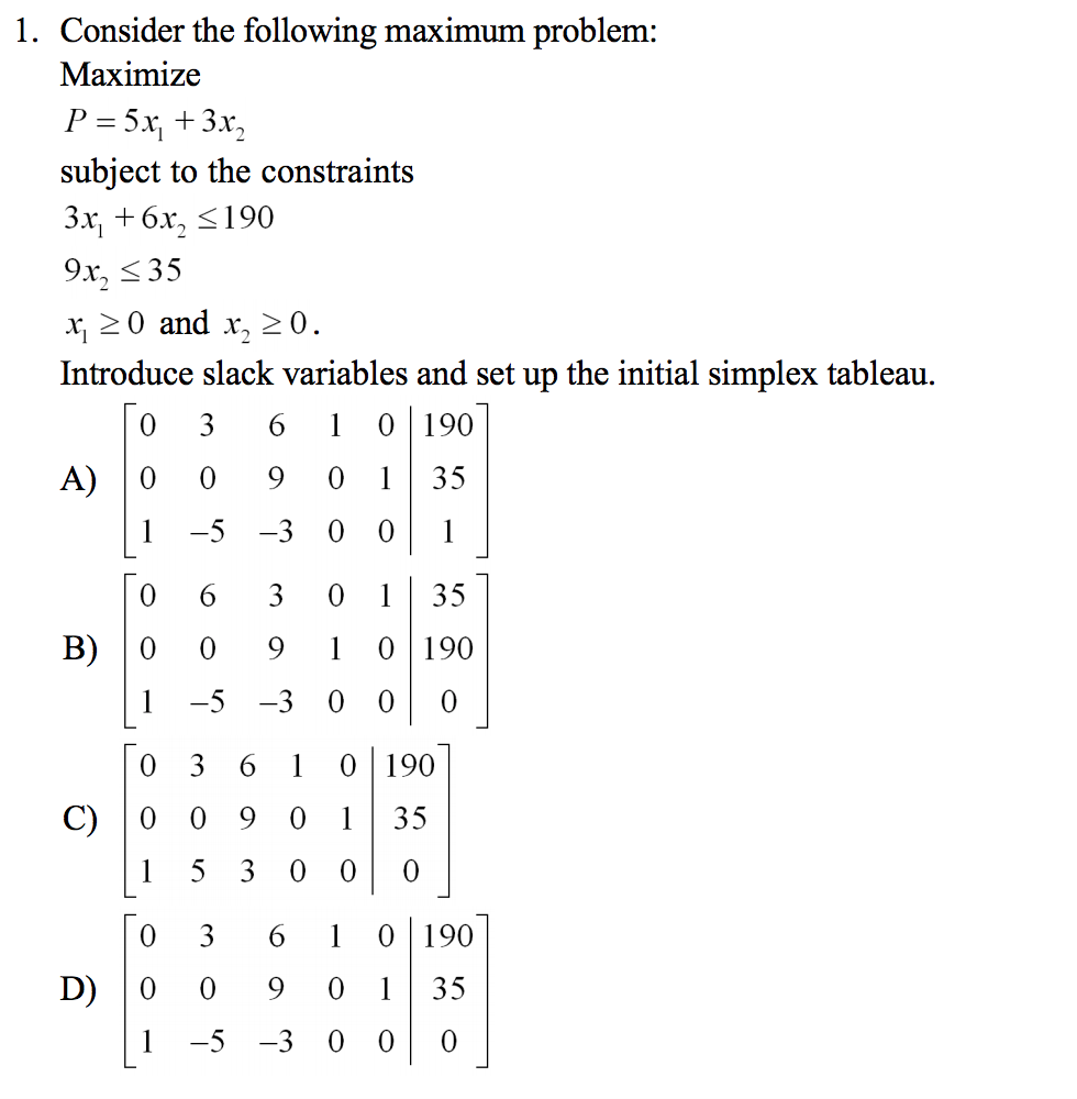 Solved Consider the following maximum problem: Maximize P | Chegg.com