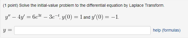 Solved )Solve the initial-value problem to the differential | Chegg.com