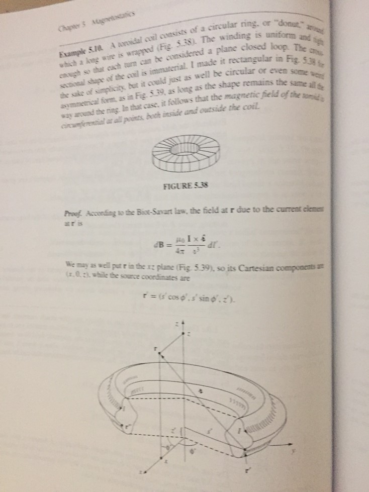 Solved Consider the toroid of Griffiths example 5.10. Now | Chegg.com