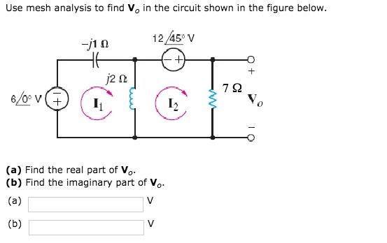 Solved Use mesh analysis to find V0 in the circuit shown in | Chegg.com