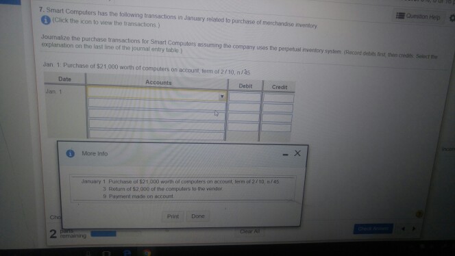 Solved Question Help 。 7. Smart Computers has the following | Chegg.com