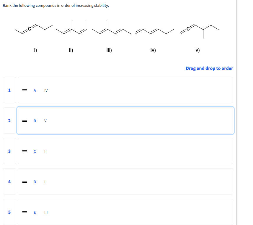 Solved Rank the following compounds in order of increasing | Chegg.com