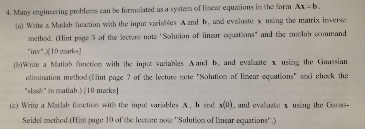 Solved Many engineering problems can be formulated as a | Chegg.com