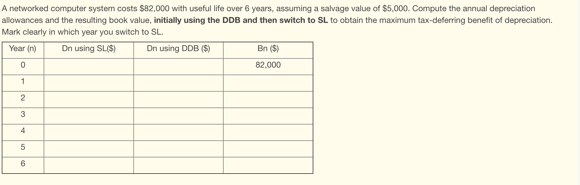 Solved A networked computer system costs $82,000 with useful | Chegg.com