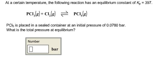 Solved PCl5 is placed in a sealed container at an initial | Chegg.com