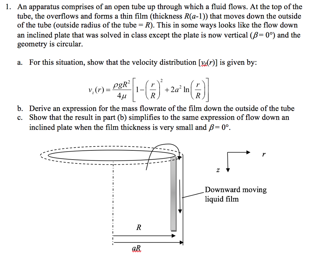 Solved An apparatus comprises of an open tube up through | Chegg.com