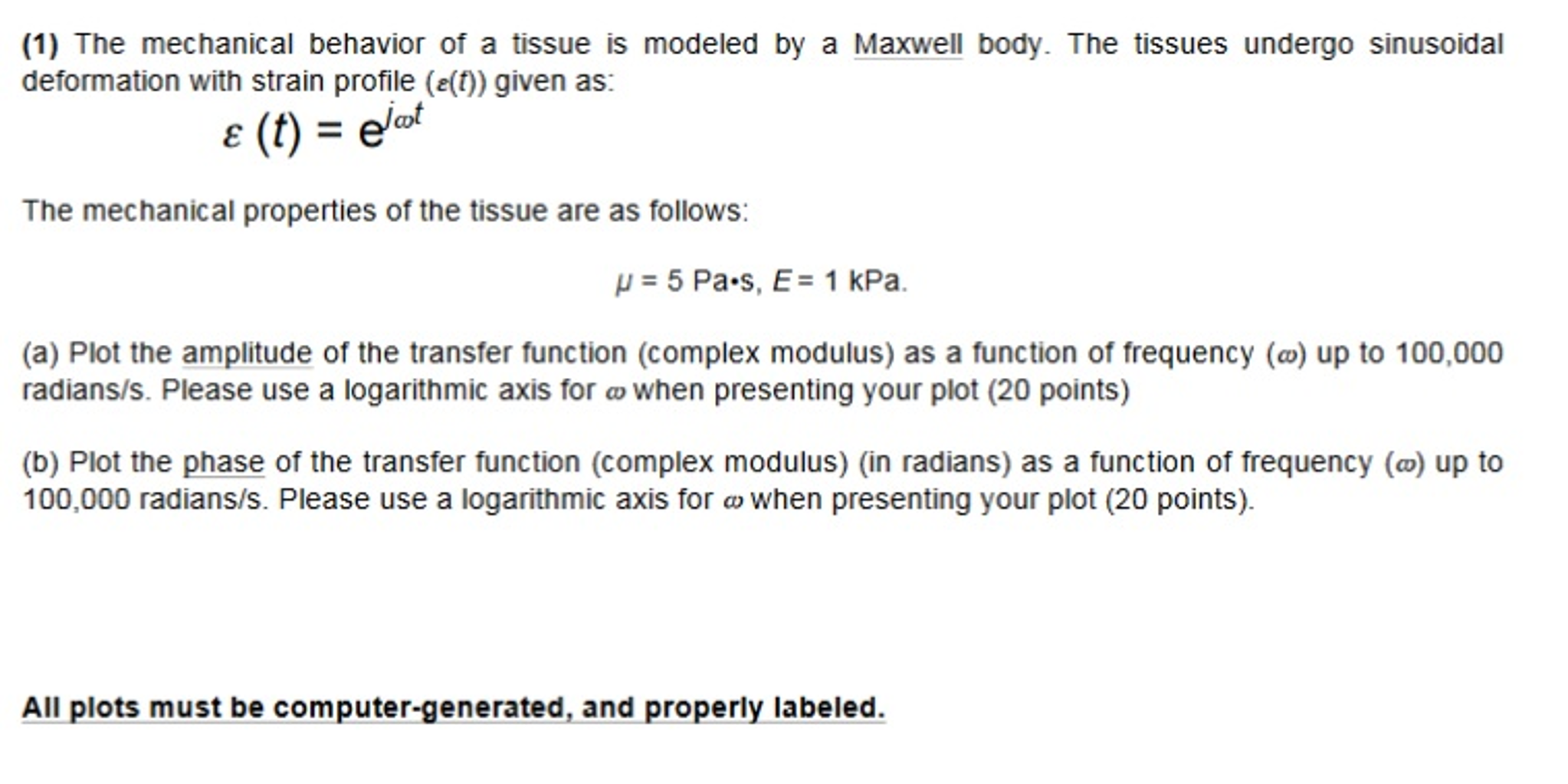 Need Help Writing A Code And Plotting It In Matlab