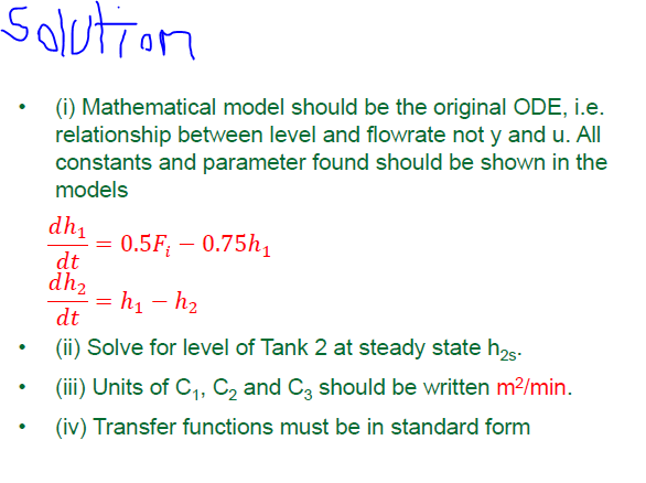 Solved Question 1 Two non-interacting tanks are connected in | Chegg.com
