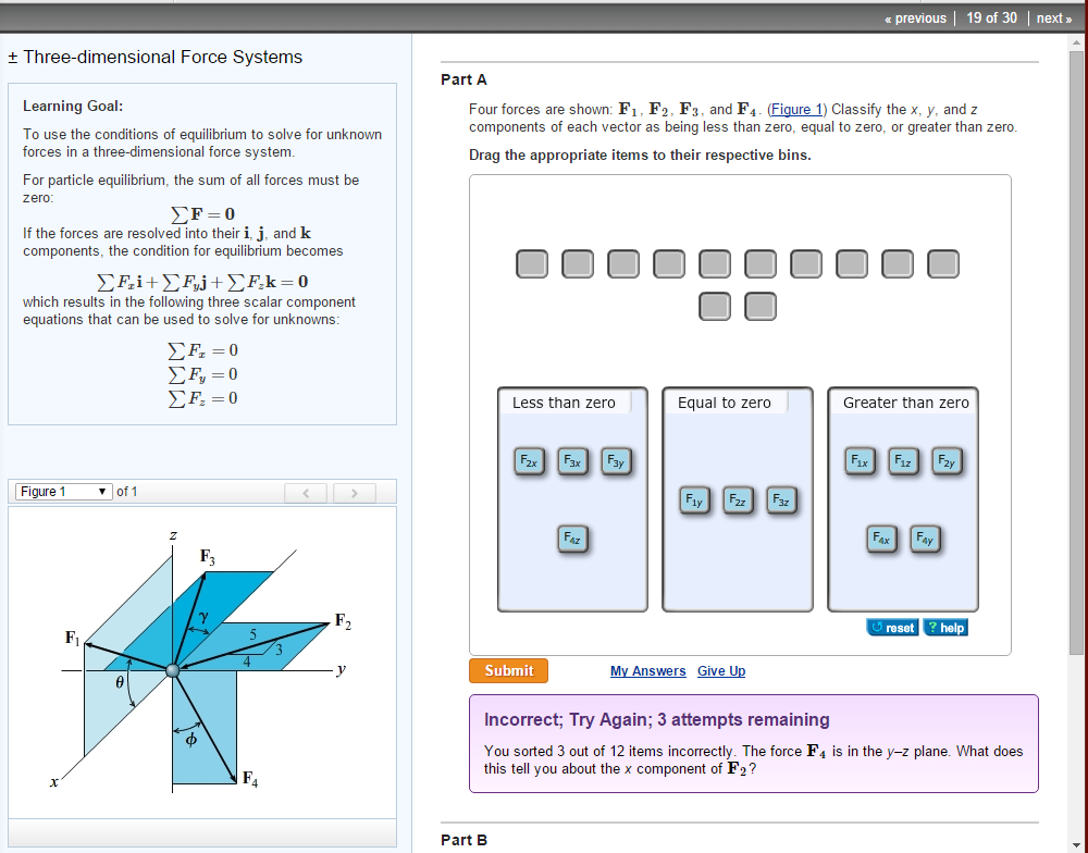 Solved t Three-dimensional Force Systems Learning Goal: To | Chegg.com