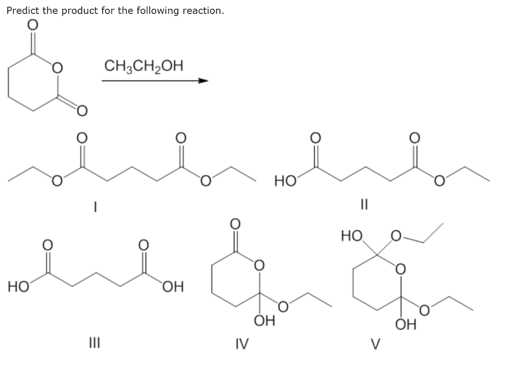 Solved Predict the product for the following reaction. | Chegg.com