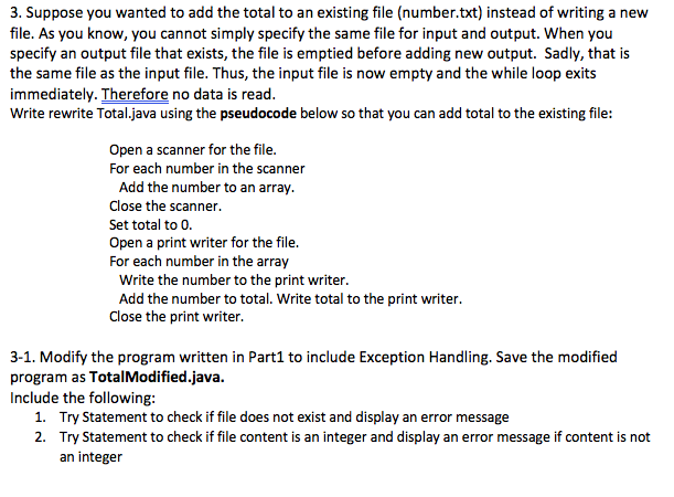 Solved 3. Suppose you wanted to add the total to an existing | Chegg.com