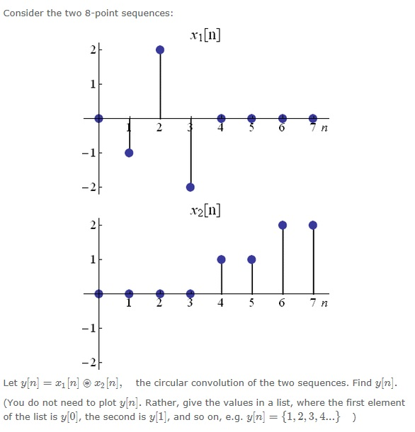 Solved Consider the following two 8-length sequences: Let | Chegg.com