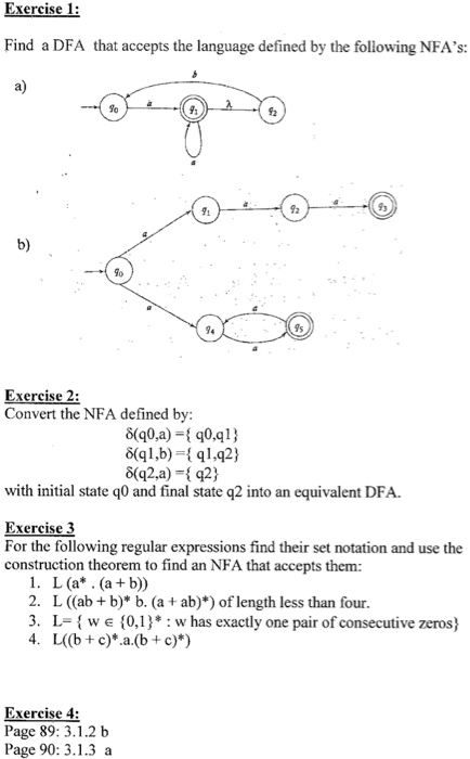 Solved Find a DFA that accepts the language defined by the | Chegg.com