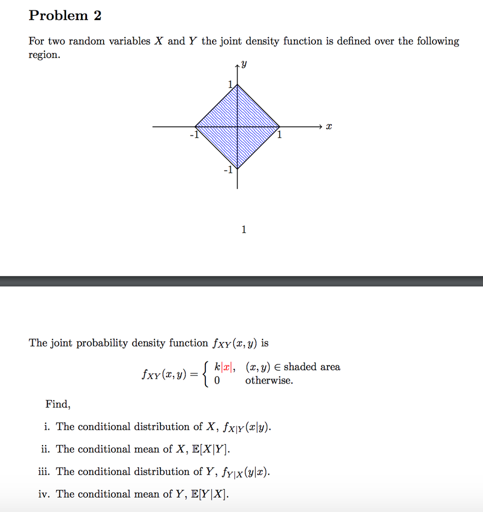 Solved Problem 2 For Two Random Variables X And Y The Joint 9360