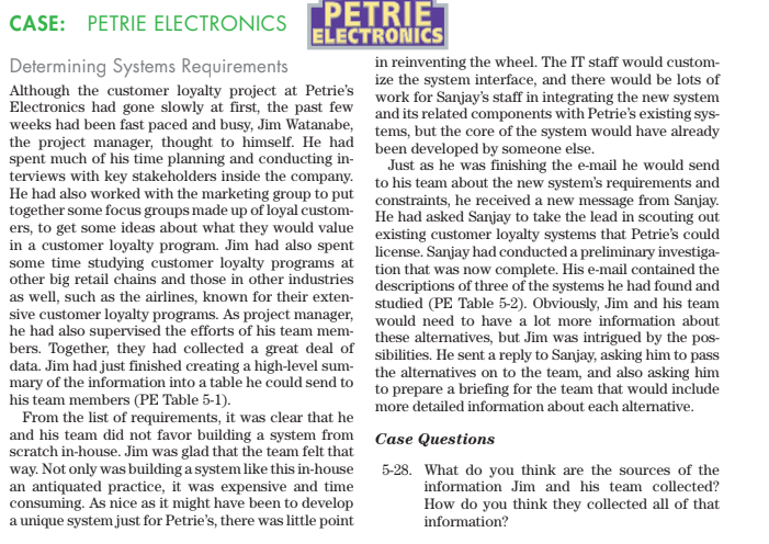 Solved PETRIE ELECTRONICS CASE: PETRIE ELECTRONICS in | Chegg.com
