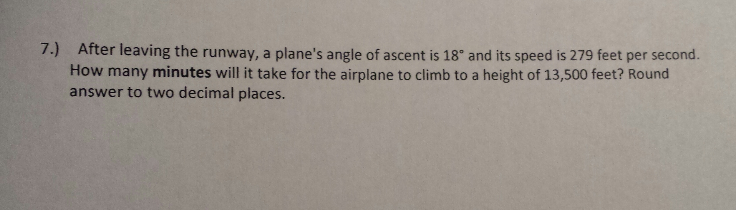Solved After leaving the runway, a plane's angle of ascent | Chegg.com