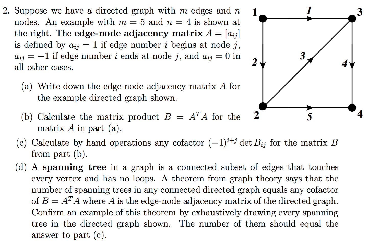 Solved 2. Suppose we have a directed graph with m edges and | Chegg.com